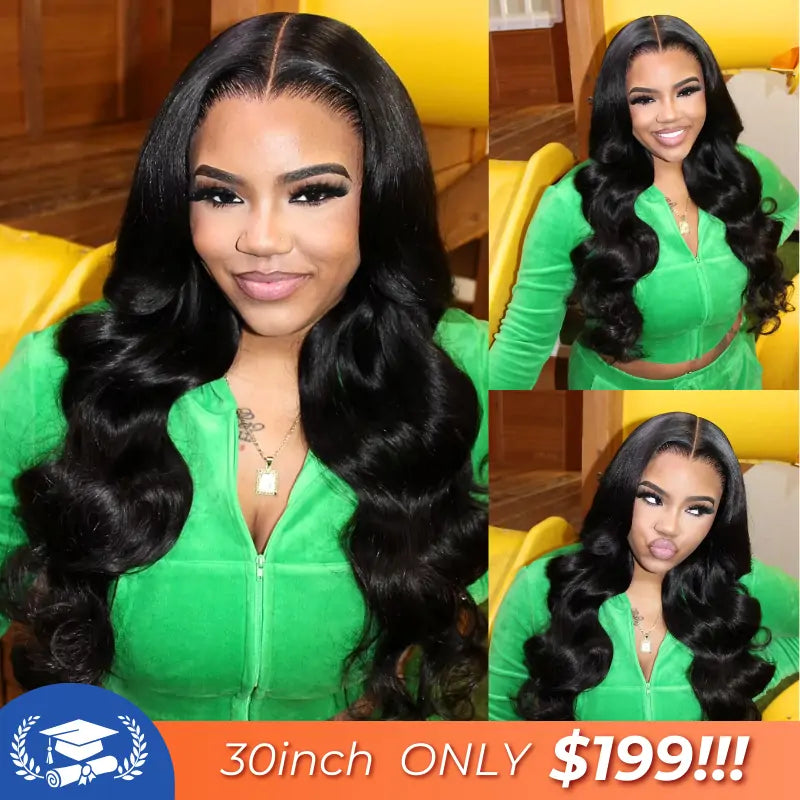 Brazilian Body Wave Wig 13x6 HD Transparent Lace Frontal Wig Pre ...